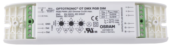 OT DMX RGB DIM Osram | Osram OPTOTRONIC OT DIM Light Controller | 171-1575 | RS Components