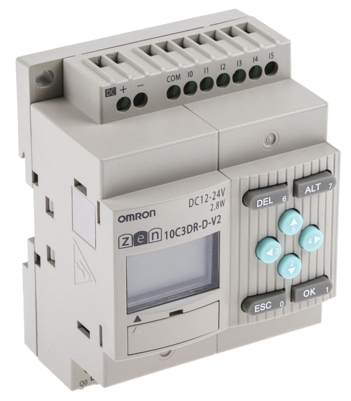 ZEN-10C3DR-D-V2 Omron | Omron ZEN Series Logic Module, 10.8 → 28.8 V dc Supply, Relay Output, 6 ...