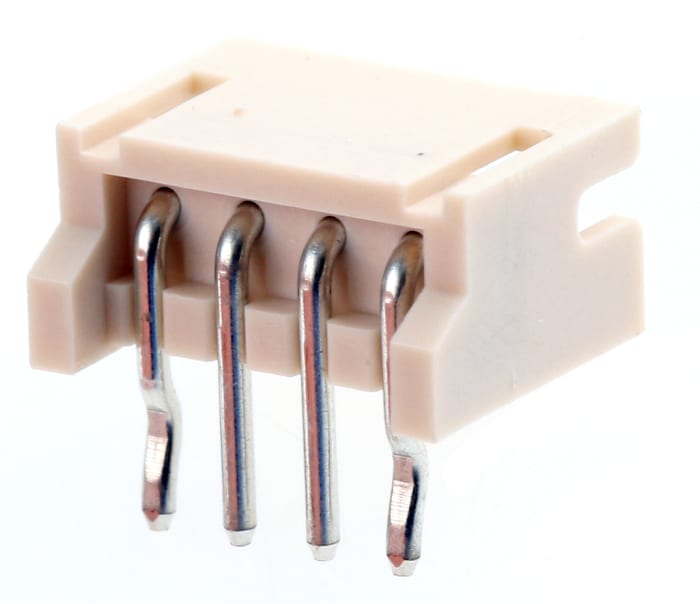 S4B-ZR (LF)(SN) JST | JST ZH Series Right Angle Through Hole PCB Header, 4 Contact(s), 1.5mm ...