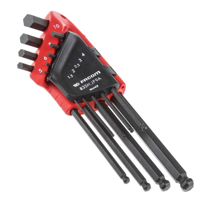 83SH.JP9APF Facom | Facom 9 piece L Shape Metric Hex Key Set, 1.5mm ...