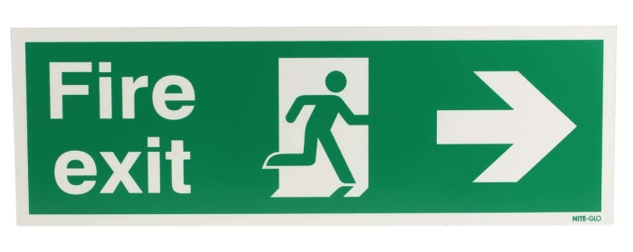 RS PRO | Plastic FIRE EXIT, Fire Exit, English, Exit Sign | 763-1935 | RS