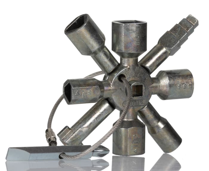 00 11 01 Knipex | Knipex Diecast Zinc 17-way Control Cabinet Key | 763 ...