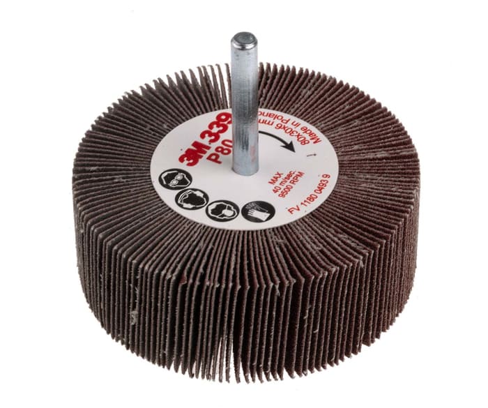 FC110075866 3M | 3M Aluminium Oxide Flap Wheel, 80mm Diameter, P80 Grit ...