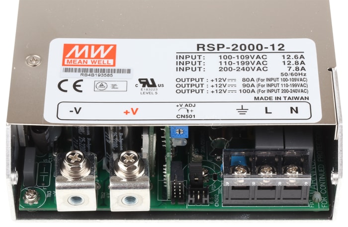 RSP-2000-12 MEAN WELL | MEAN WELL Switching Power Supply, RSP-2000-12, 12V dc, 100A, 1.2kW, 1 ...