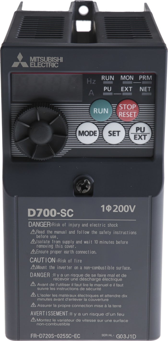 FR-D720S-025SC-EC Mitsubishi Electric | Mitsubishi Inverter Drive, 0.4 ...