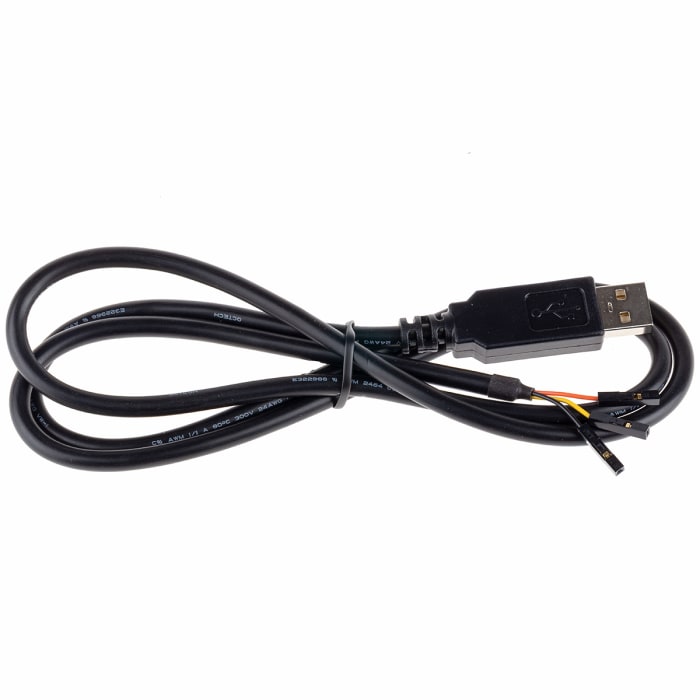 TTL-232R-RPI FTDI Chip | FTDI Chip 1m USB to UART Cable in Black | 767-6200 | RS