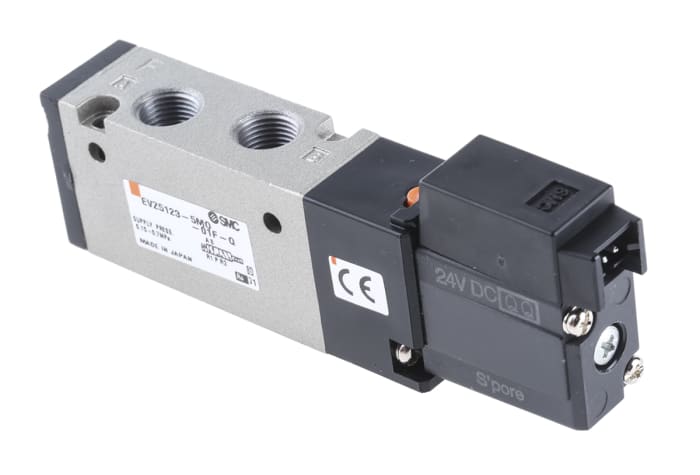 EVZ5123-5MO-01F-Q SMC | Electroválvula neumática SMC, Serie VZ5000, Rosca G 1/8, Función 5/2 ...
