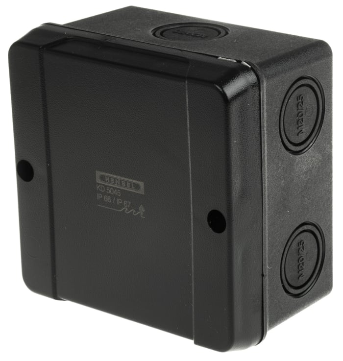 KD5045 HENSEL | HENSEL DK Series Black Thermoplastic Junction Box, 5 ...