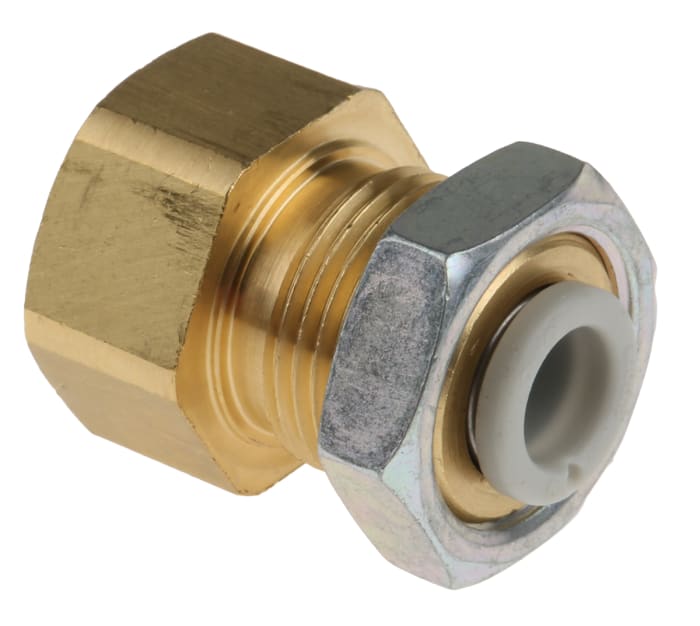 KQ2E06-01A SMC | SMC KQ2 Series Bulkhead Threaded-to-Tube Adaptor, Rc 1/8 Female to Push In 6 mm ...