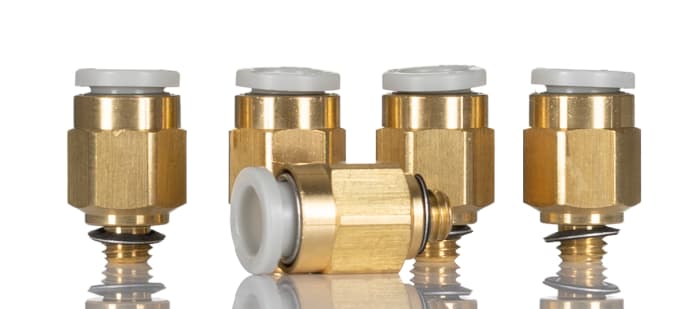 KQ2H06-M5A SMC | SMC KQ2 Series Straight Threaded Adaptor, M5 Male to Push In 6 mm, Threaded-to ...