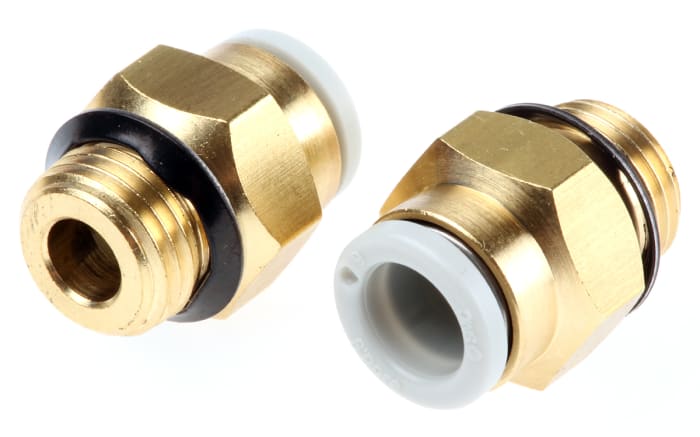 KQ2H06-U01A SMC | Racor neumático SMC KQ2, Adaptador de rosca recto, con. A Uni 1/8 macho, con ...