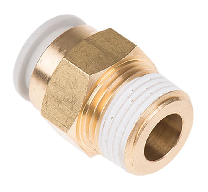 KQ2H12-03AS SMC | SMC KQ2 Series Straight Threaded Adaptor, R 3/8 Male to Push In 12 mm ...