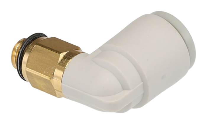 KQ2L06-M5A SMC | SMC KQ2 Series Elbow Threaded Adaptor, M5 Male to Push In 6 mm, Threaded-to ...