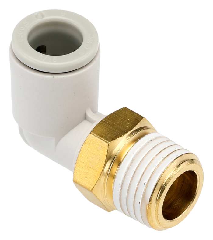 KQ2L08-02AS SMC | SMC KQ2 Series Elbow Threaded Adaptor, R 1/4 Male to Push In 8 mm, Threaded-to ...