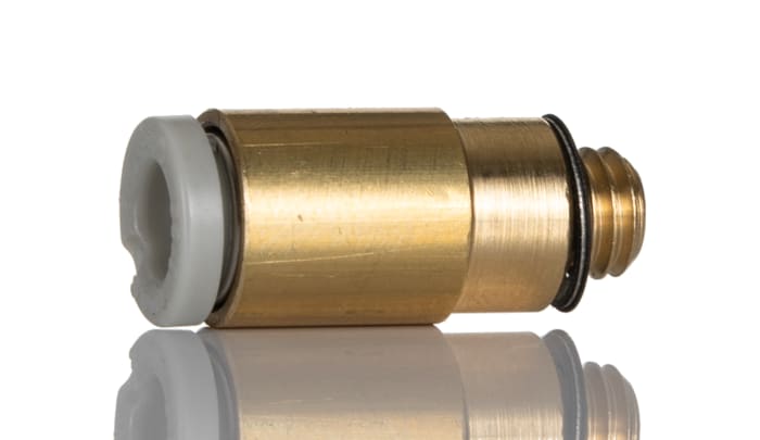 KQ2S04-M5A SMC | SMC KQ2 Series Straight Threaded Adaptor, M5 Male to Push In 4 mm, Threaded-to ...