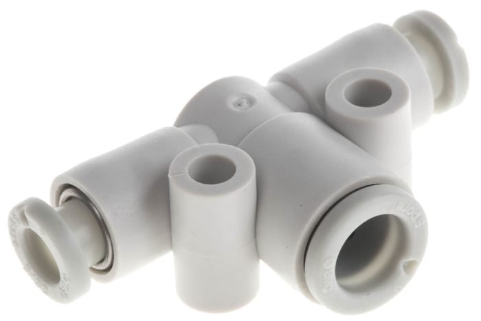 KQ2T04-06A SMC | SMC KQ2 Series Tee Tube-to-Tube Adaptor Push In 6 mm, Push In 4 mm to Push In 4 ...