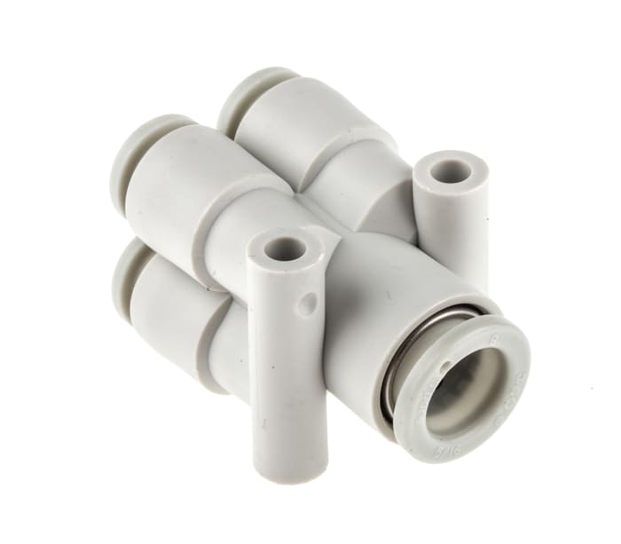 KQ2UD06-08A SMC | SMC KQ2 Series Double Y Tube-to-Tube Adaptor Push In 8 mm, Push In 6 mm to ...