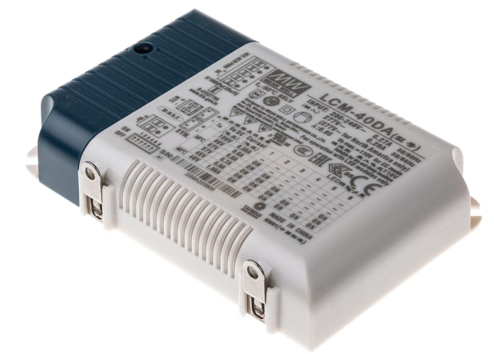 LCM-40DA MEAN WELL | MEAN WELL LED Driver, 2 → 100V Output, 42W Output, 1.05 A, 350 mA, 500 mA ...