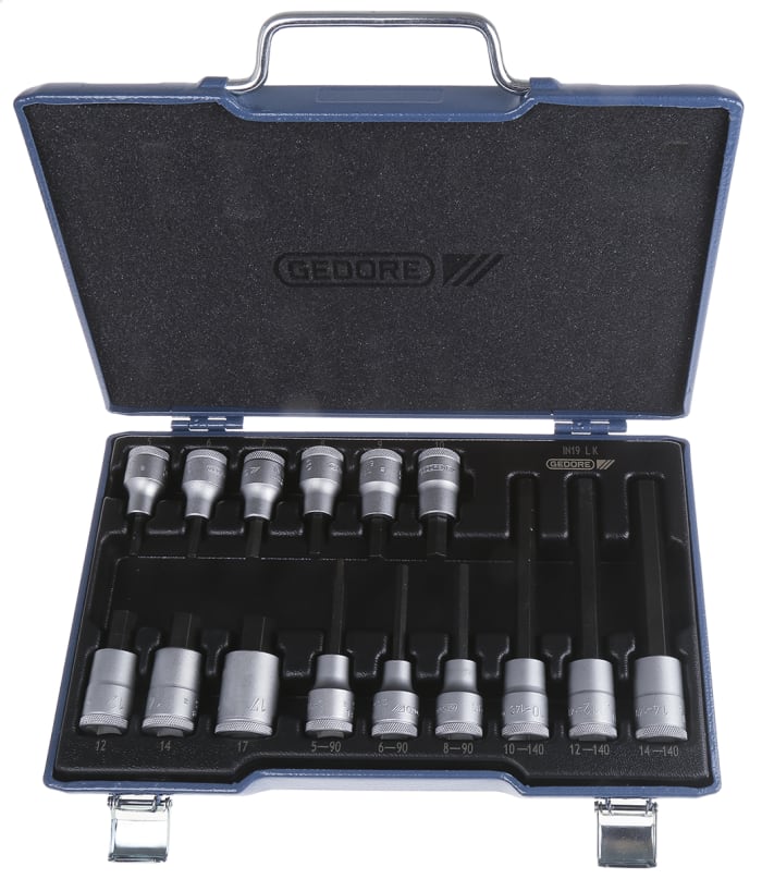 IN 19 LKM Gedore | Gedore Driver Bit Set 15 Pieces, Hexagon | 772-4110 | RS