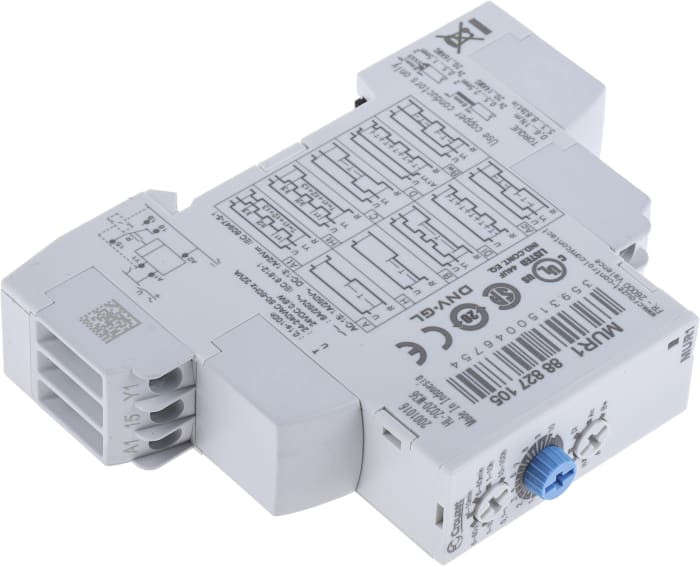 88827105 Crouzet | Crouzet DIN Rail Mount Timer Relay, 24 → 240 V ac ...