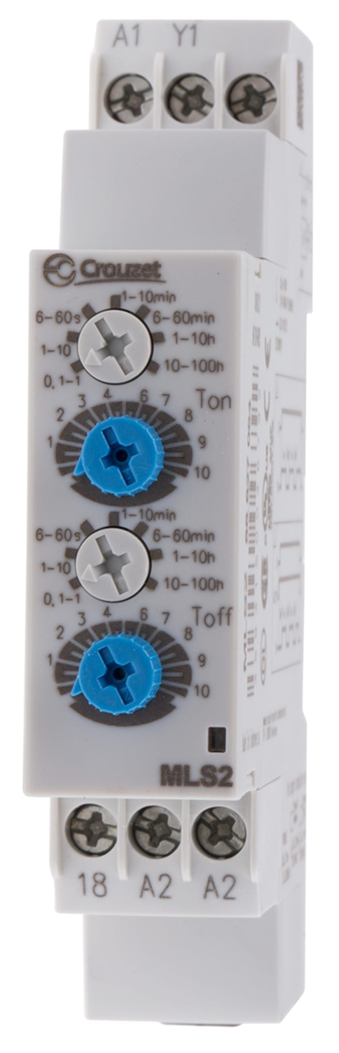 88827054 Crouzet | Crouzet DIN Rail Mount Timer Relay, 24 → 240V ac, 1 ...