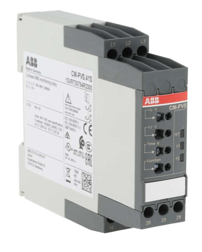 1SVR730794R3300 CM-PVS.41S ABB | ABB Phase, Voltage Monitoring Relay, 3 ... 1SVR730794R3300 CM-PVS.41S ABB | ABB Phase, Voltage Monitoring Relay, 3 ...