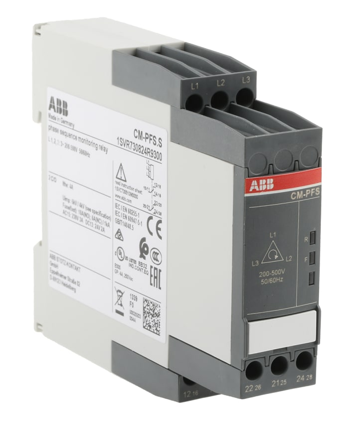 1SVR730824R9300 CM-PFS.S ABB | ABB Phase Monitoring Relay, 3 Phase ...