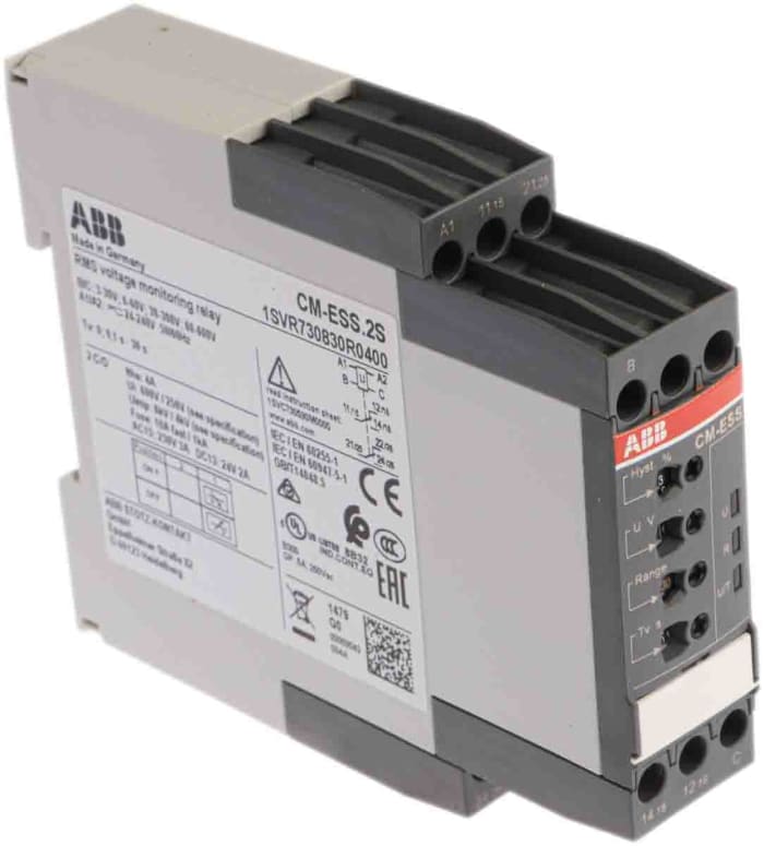 1SVR730830R0400 CM-ESS.2S ABB | ABB Voltage Monitoring Relay With DPDT ...