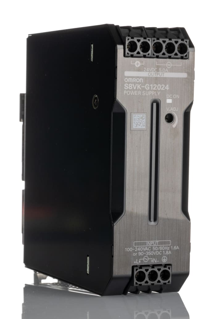 S8VK-G12024 Omron | Omron S8VK-G Switch Mode DIN Rail Power Supply, 85 ...