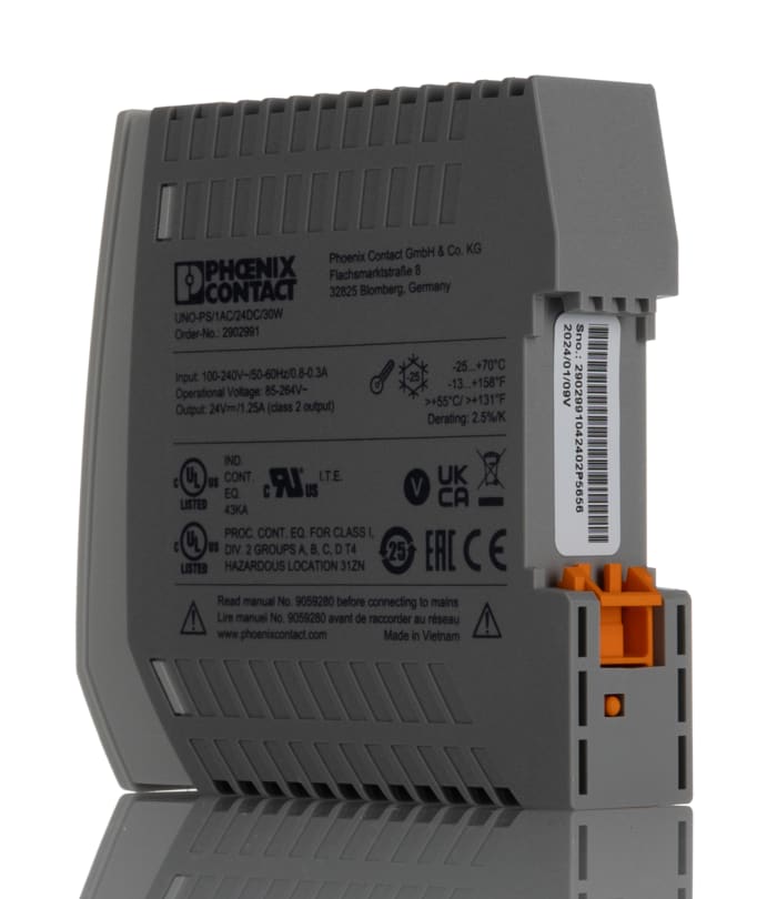 2902991 Phoenix Contact | Phoenix Contact UNO POWER Switched Mode DIN ...