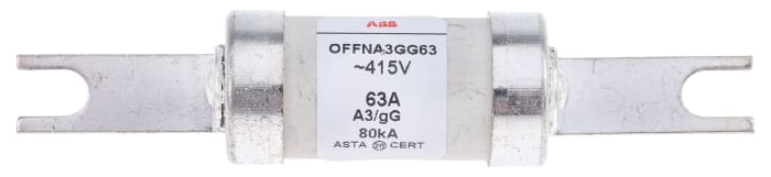 1SCA107805R1001 ABB | ABB 63A Offset Tag Fuse, A3, 500V | 779-9883 | RS Components