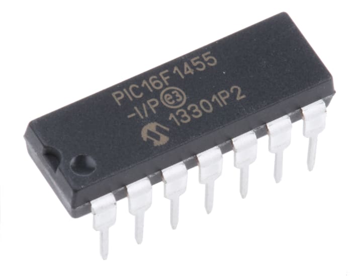PIC16F1455-I/P Microchip | Microchip PIC16F1455-I/P, 8bit PIC Microcontroller, PIC16F, 48MHz, 14 ...