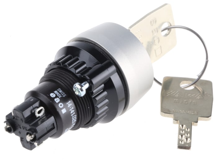 14-141.025K2 EAO | EAO IP65 Keylock Switch, 1NC+1NO, 5 A @ 250 V ac 2 ...