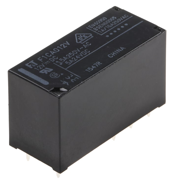 FTR-F1CA012V Fujitsu | Fujitsu PCB Mount Power Relay, 12V dc Coil, 5A ...
