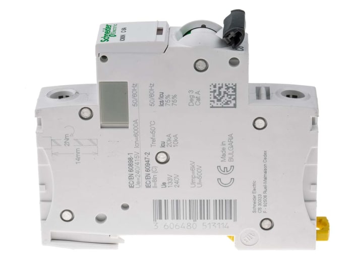 A9F44106 Schneider Electric | Schneider Electric Acti 9 iC60N MCB, 1P ...
