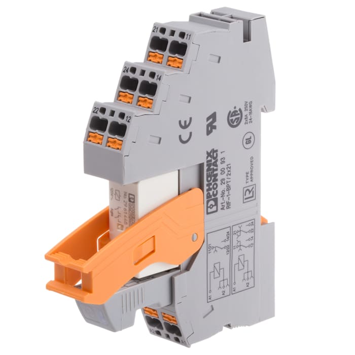 2903332 Phoenix Contact | Phoenix Contact DIN Rail Power Relay, 120V ac ...