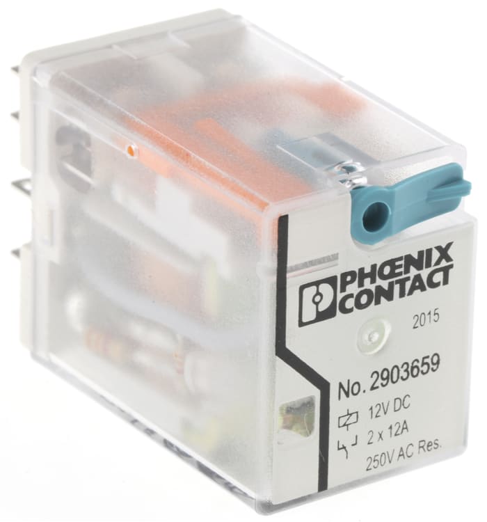 2903659 Phoenix Contact | Phoenix Contact PCB Mount Power Relay, 12V dc ...