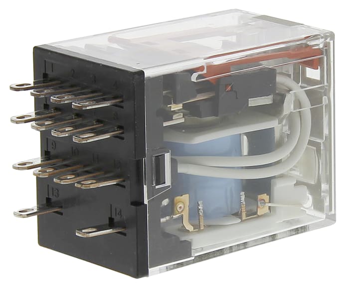 MY4N DC24(S) Omron | Omron Plug In Power Relay, 24V dc Coil, 5A ...
