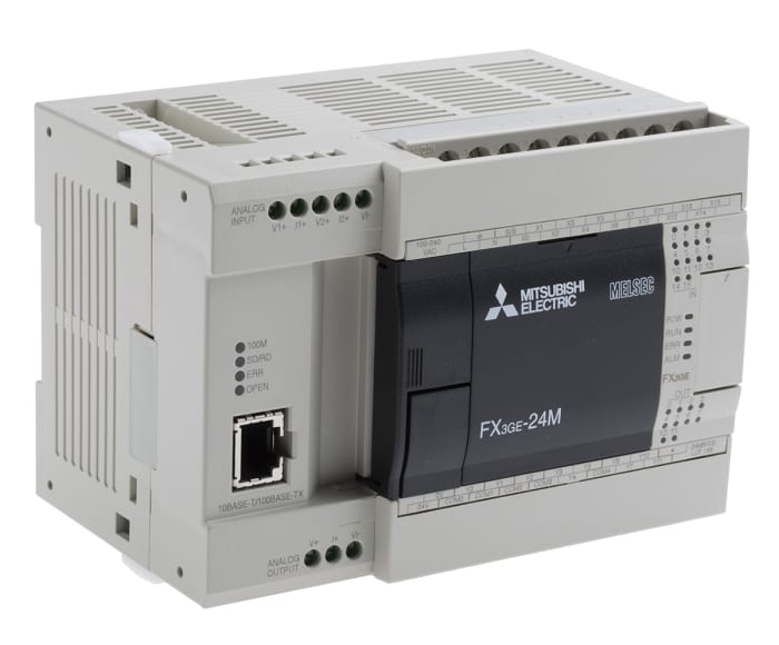 FX3GE-24MR/ES Mitsubishi Electric | Mitsubishi FX3GE Series PLC CPU for Use with FX3 Series ...