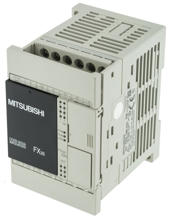 FX3S-10MT/ESS Mitsubishi Electric | Mitsubishi FX3S Series PLC CPU for Use with FX3 Series ...