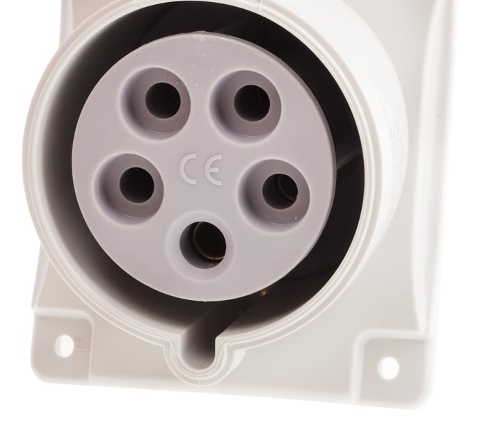 413.3267 Scame | Scame IP44 Red Panel Mount 3P + N + E Heavy Duty Power ...