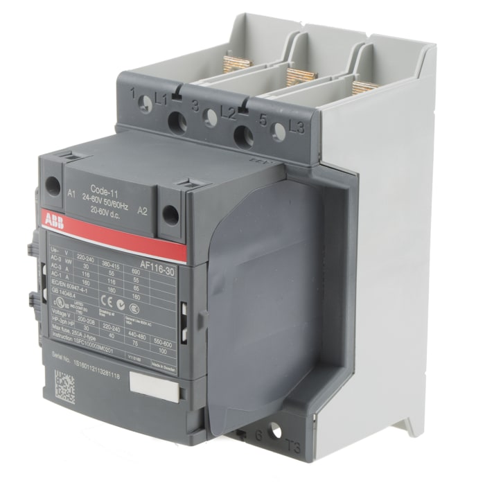 1SFL427002R1111 AF116-30-11B-11 ABB | ABB AF116 AF Contactor, 24 V ac ...
