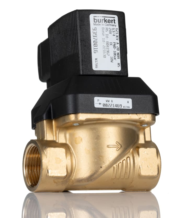 221630 Burkert | Burkert Solenoid Valve 221630, 2 port(s) , NC, 24 V dc ...
