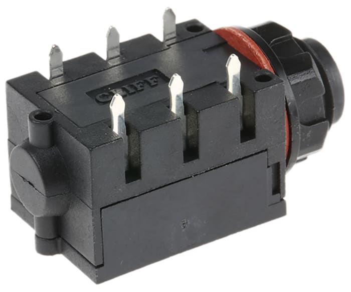 RS PRO | RS PRO Jack Connector 6.35 mm PCB Mount Stereo Socket, 3Pole 5A | 805-1646 | RS