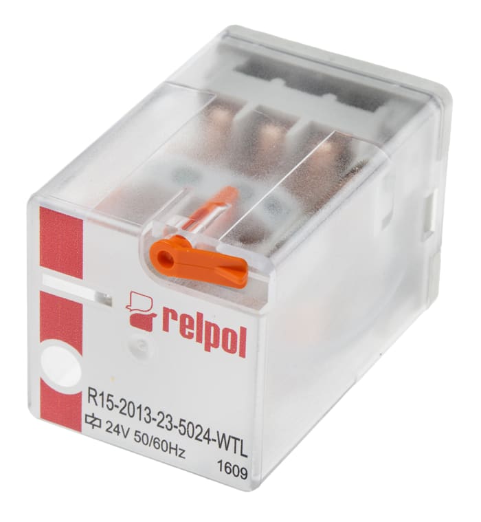 R15-2013-23-5024-WTL Relpol | Relpol Plug In Power Relay, 24V ac Coil ...