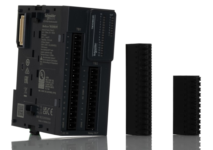 TM3DM24R Schneider Electric | Schneider Electric TM3 Series PLC I/O Module for Use with Modicon ...