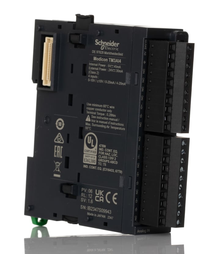 TM3AI4 Schneider Electric | Schneider Electric FC4A Series PLC I/O Module for Use with Modicon ...