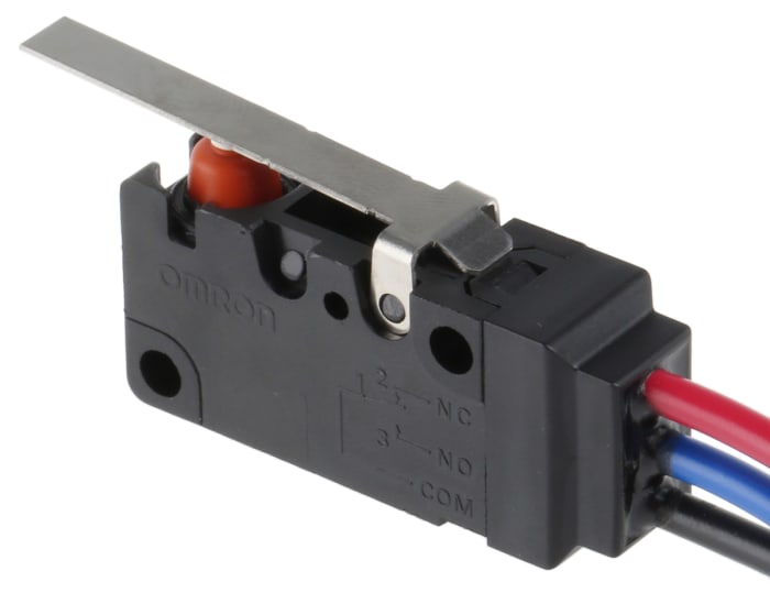 D2VW-5L1-1MS Omron | Omron Hinge Lever Micro Switch, Wire Lead Terminal ...