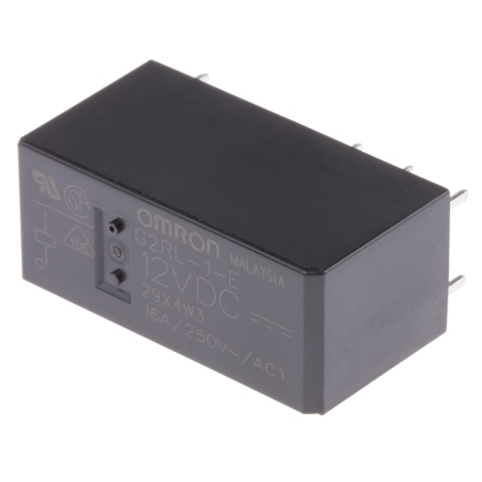 G2RL-1-E DC12BYOMB Omron | Omron PCB Mount Power Relay, 12V dc Coil, 16A Switching Current, SPDT ...