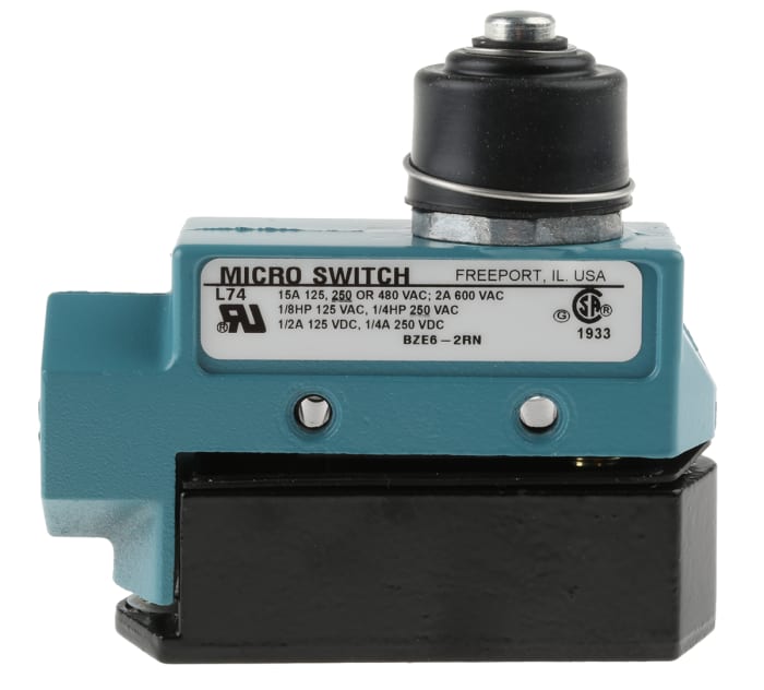 BZE6-2RN Honeywell | Honeywell BZE6 Series Plunger Limit Switch, NO/NC, IP66, SPDT, Die Cast ...